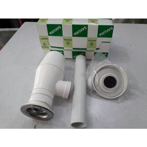 Jual Sifon Wastafel Lurus PVC Sakura / Sifon PVC / Sifon Wastafel ...