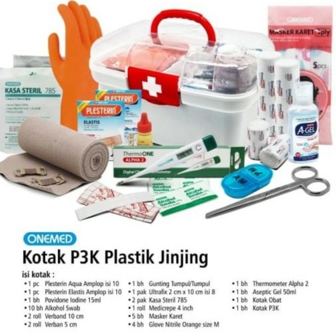 Jual kotak P3k plastik Jinjing Onemed komplit | Shopee Indonesia