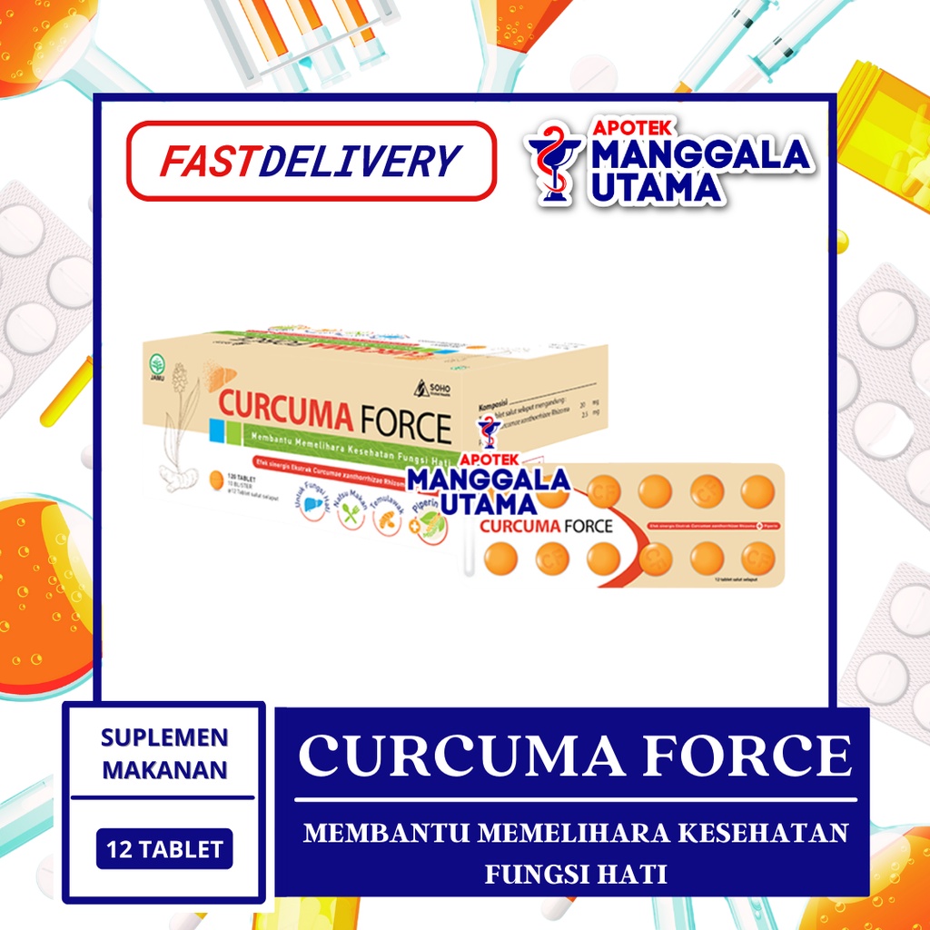 Jual CURCUMA FORCE 1 BLISTER ISI 12 TABLET | Shopee Indonesia