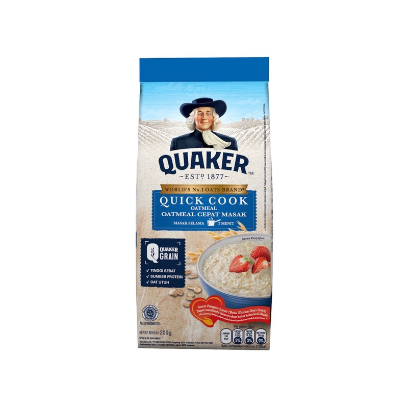 Jual QUAKER QUICK COOK BIRU 800 GR, QUAKER INSTANT OATMEAL 1,2 KG ...