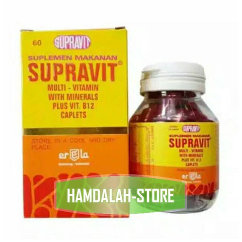 Jual Supravit Multivitamin dan Mineral Botol Isi 60 Kaplet / Vitamin Supravit / Vitamin Daya ...