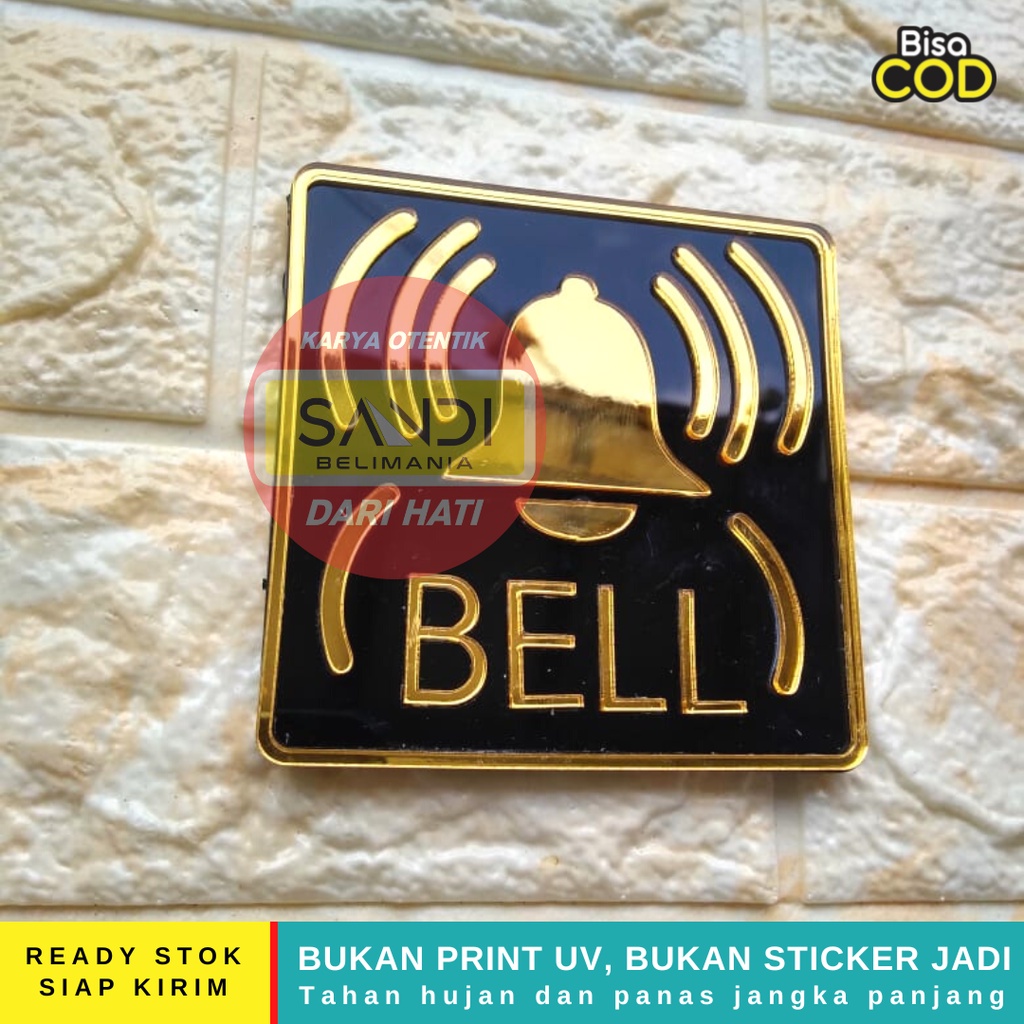 Jual PAPAN BEL / BELL SIGN AKRILIK / ACRYLIC SIGN PENUNJUK BEL RUMAH ...