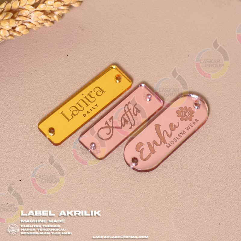 Jual label akrilik label hijab, label acrilik premium label nama ...