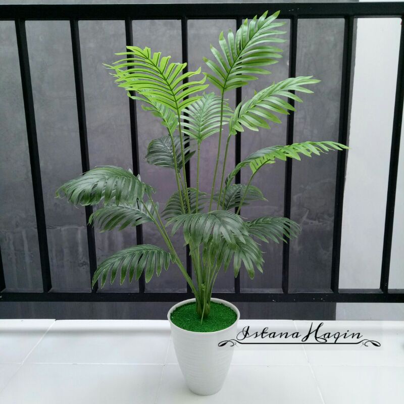 Jual Palm Artificial Palm Jari Palm kipas PLUS POT | Shopee Indonesia