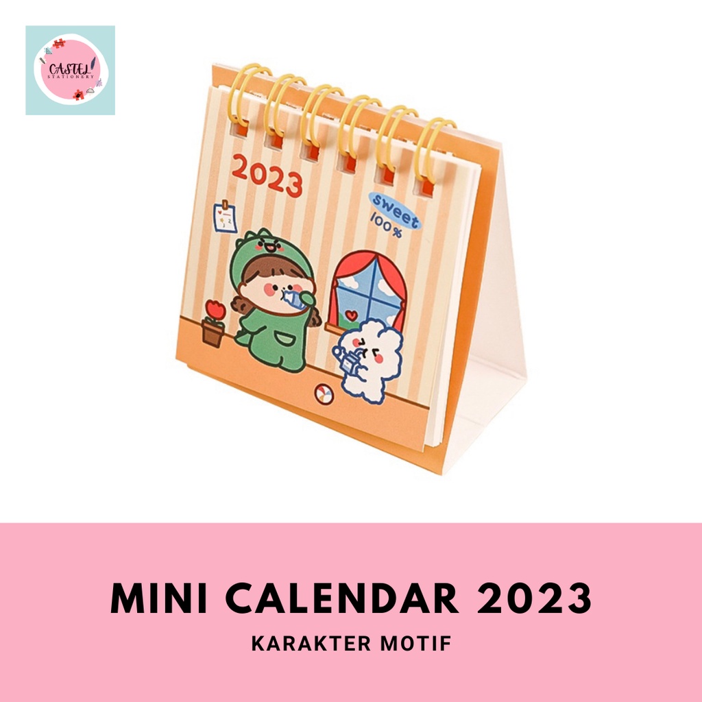 Jual Kalender Mini Aesthetic Motif Karakter Mini Calendar 2023 | Shopee ...