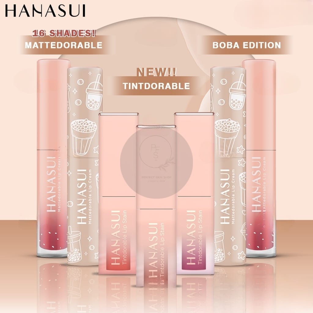 Jual HANASUI Mattedorable Lip Cream 4gr / Boba Edition | Shopee Indonesia