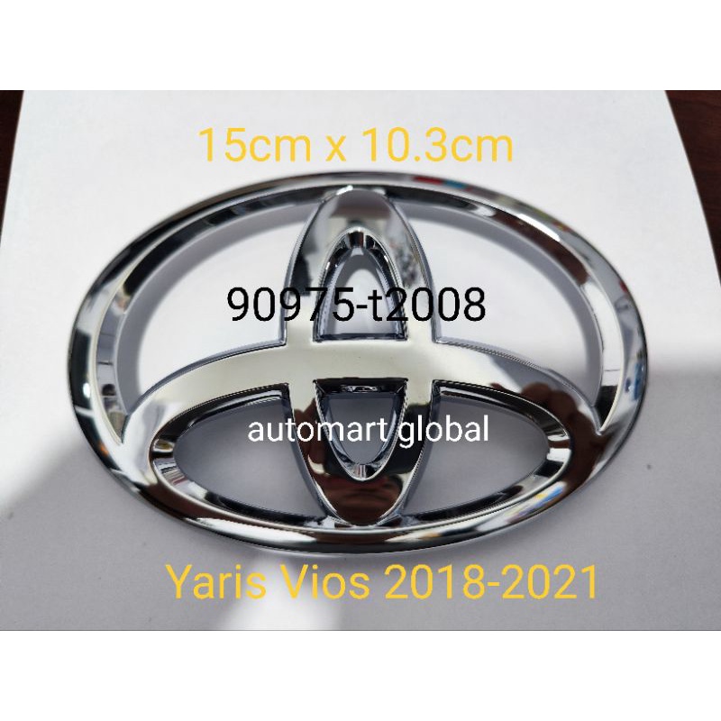 Jual emblem logo depan yaris vios Camry 2018 up 15x10cm 90975-t2008 ...