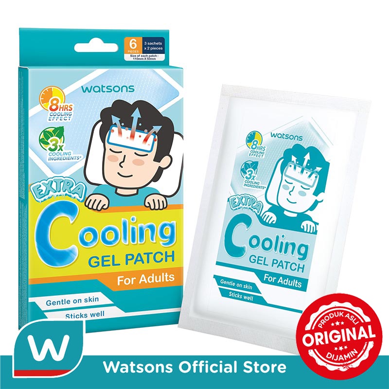 Jual Watsons Extra Cooling Gel Patch For Adults 6's | Shopee Indonesia