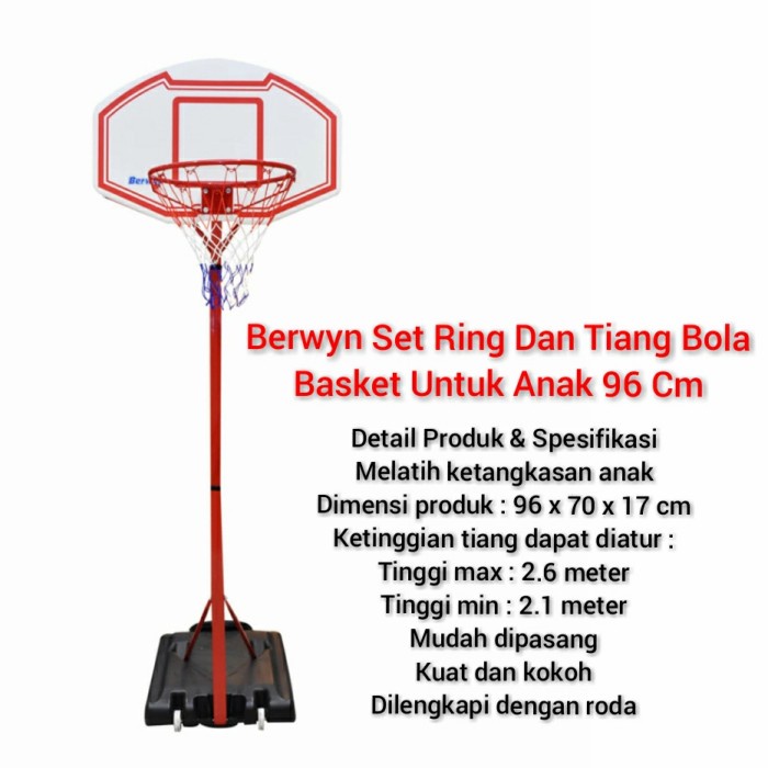 Jual Berwyn Set Ring Dan Tiang Bola Basket Untuk Anak 96 Cm | Shopee ...
