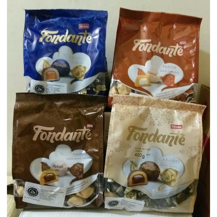 Jual ELVAN FONDANTE CARAMEL CHOCOLATE FUDGE MILK CREAM COKLAT COKELAT ...
