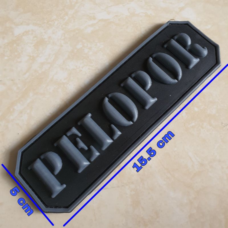 Jual patch rubber pvc logo tulisan pelopor 3d timbul / polisi / polri ...