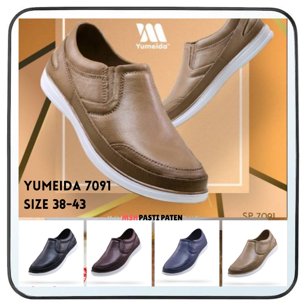Jual Yumeida 7091 Sepatu karet Pria Tahan Air Anti Slip Sepatu Pantofel ...
