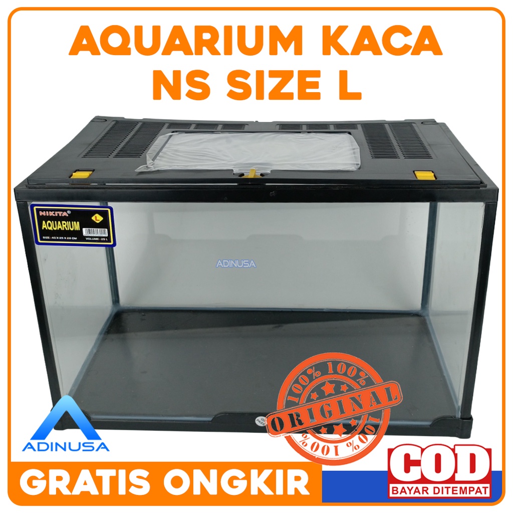 Jual AQUARIUM NIKITA STAR KACA - SIZE L 40 CM | AKUARIUM | Shopee Indonesia