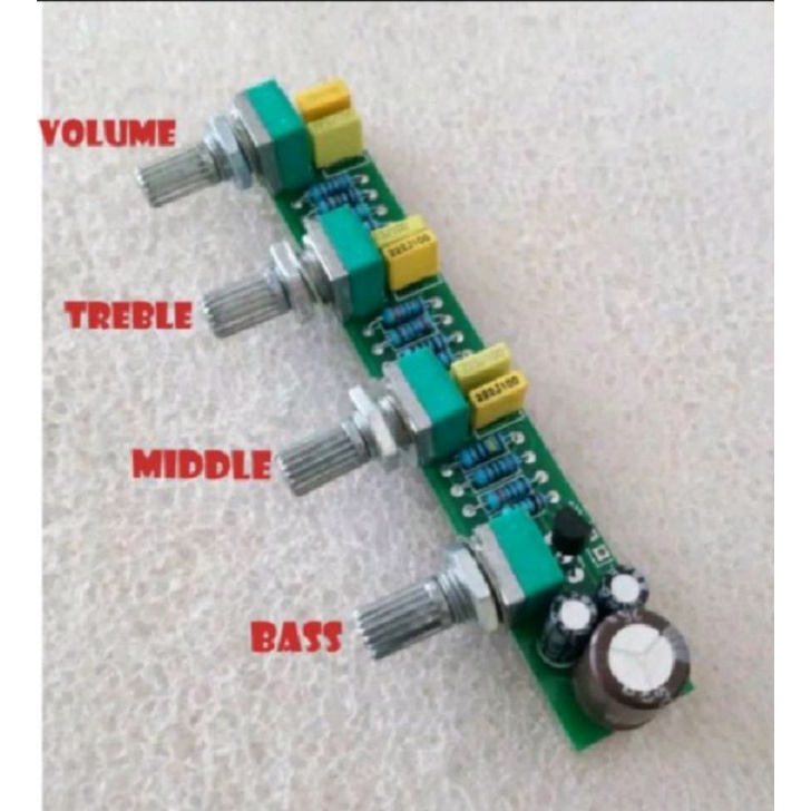 Jual Modul tone control mono 1 transistor (Volume,tribel,bass,midle ...