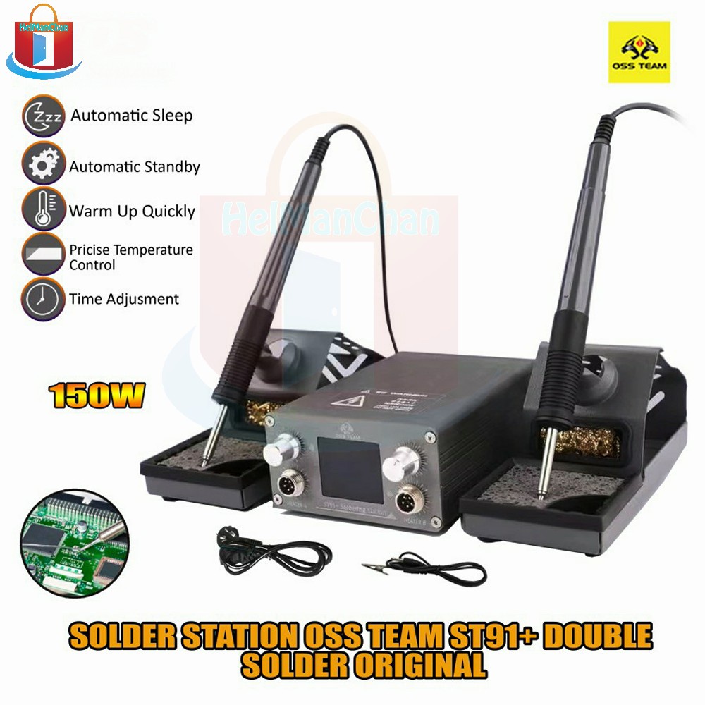 Jual OSS TEAM ST91+ Solder Station Double Gagang Solder Soldering Iron ...