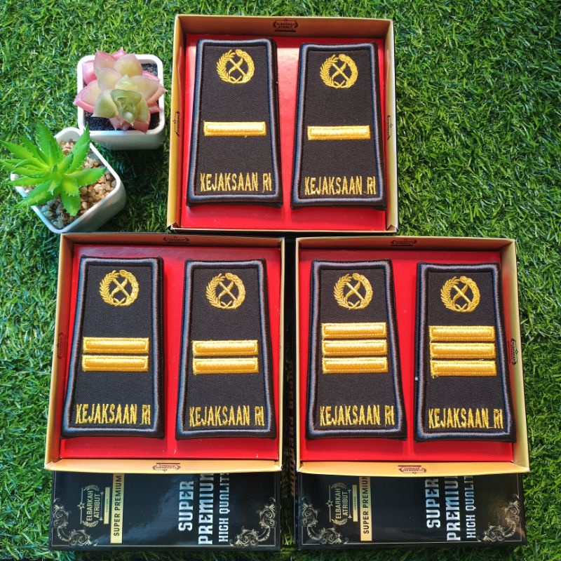 Jual Pangkat/Tanda Pangkat Kejaksaan RI Tu Gol 3A 3B 3C Full Bordir ...