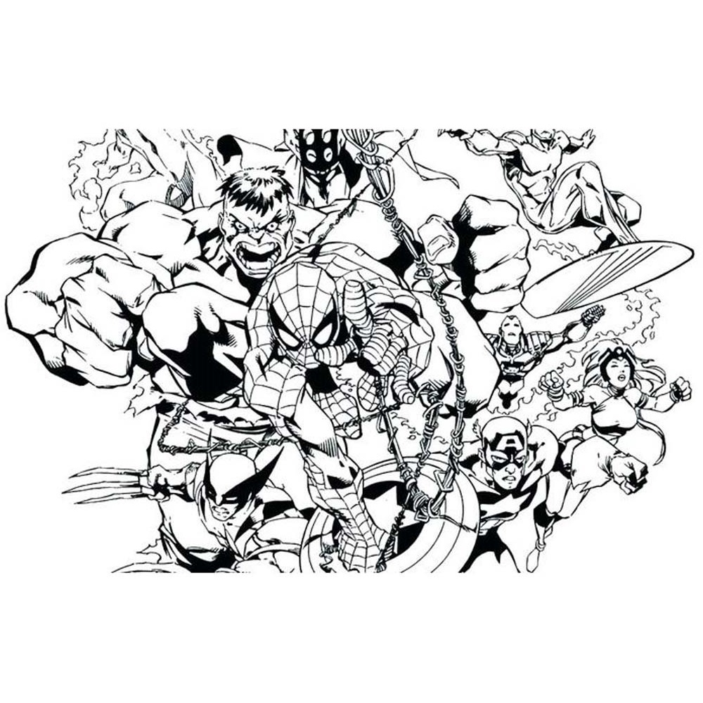 Jual Gambar Sketsa Mewarnai / Avenger / Part 1 / Gambar Sketsa / Gambar ...