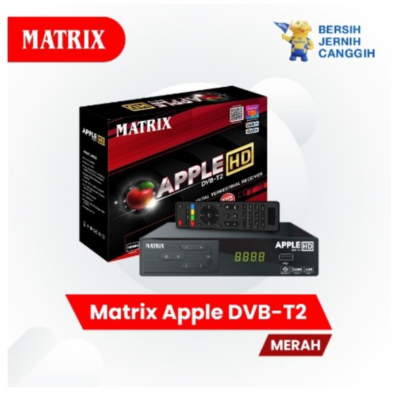 Jual SET TOP BOX MATRIX APPLE MERAH DIGITAL TV STB GARANSI RESMI 1 ...