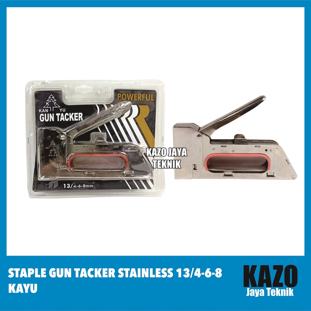 Jual Staple Gun Tacker Stainless 13/4-6-8 Kayu / Staples Tembak ...