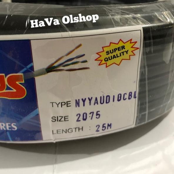 Jual KABEL SERABUT EVOLUS NYY 2x0.75 25 METER (HITAM) | Shopee Indonesia