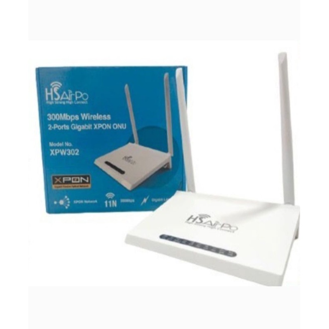 Jual HSAirpo XPW302 300Mbps Router Ont Fiber Optik Wireless 2 Port ...