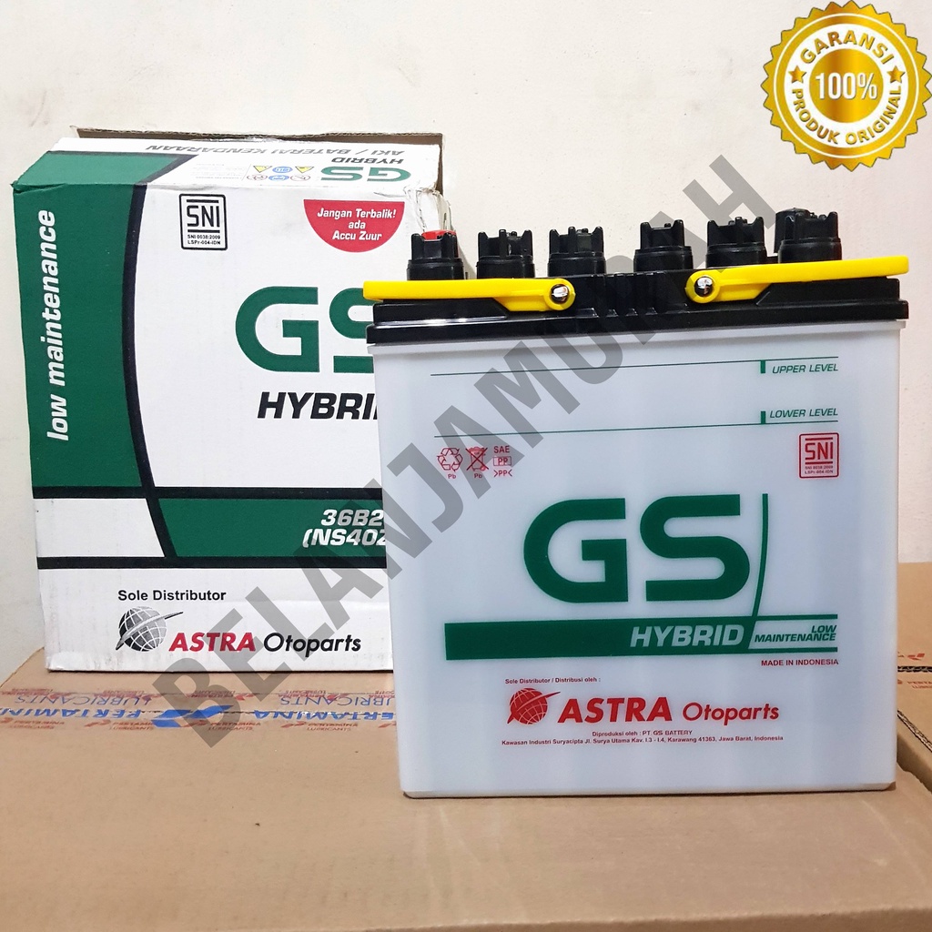 Jual Aki Mobil GS Astra Hybrid NS40ZL 35Ah / 12V 100% Asli Astra Agya Ayla Calya Sigra Brio ...