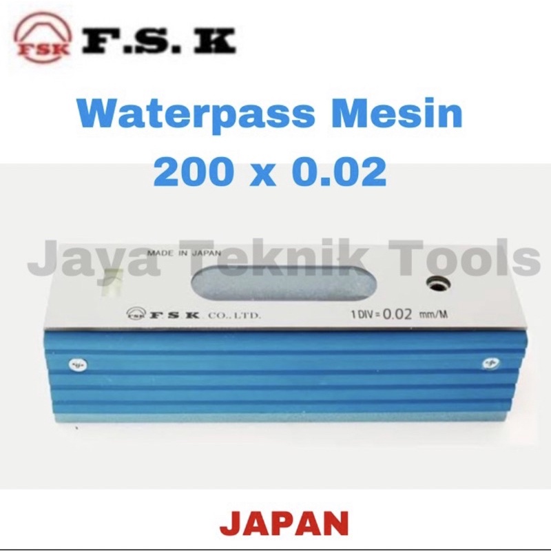 Jual Waterpass Mesin FSK Jepang 200 x 0.02 Flat Precision Level Japan ...