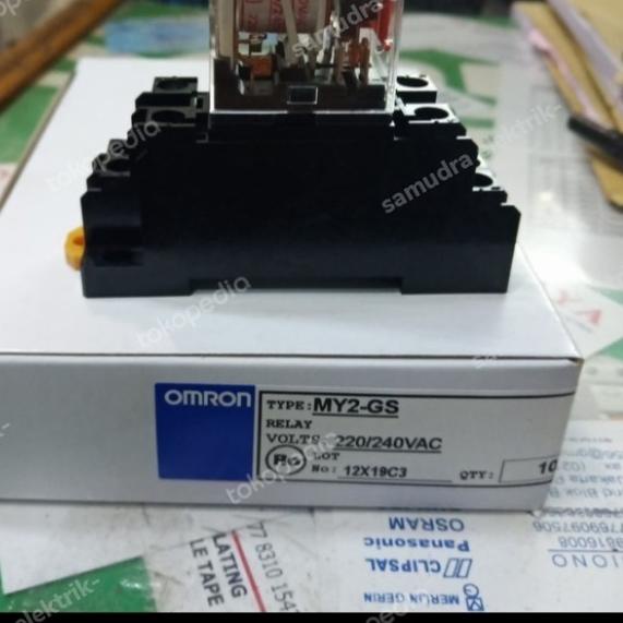 Jual Relay Omron 220 VOLT MY2-GS + SOCKET | Shopee Indonesia