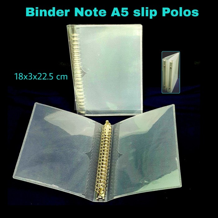 Jual GG Binder Note A5 slip Polos 0.4(Minimal 50pc)/ Bindernote / Buku ...