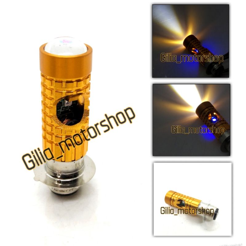 Jual Lampu LED Utama H6 Laser D2 plus senja biru lampu utama H6 Bebek Matic | Shopee Indonesia