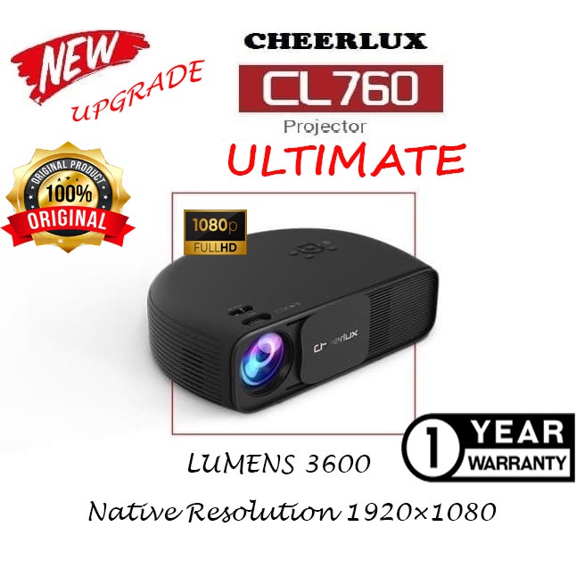 Jual Cheerlux CL760 LED Projector 3200 lumens | Shopee Indonesia