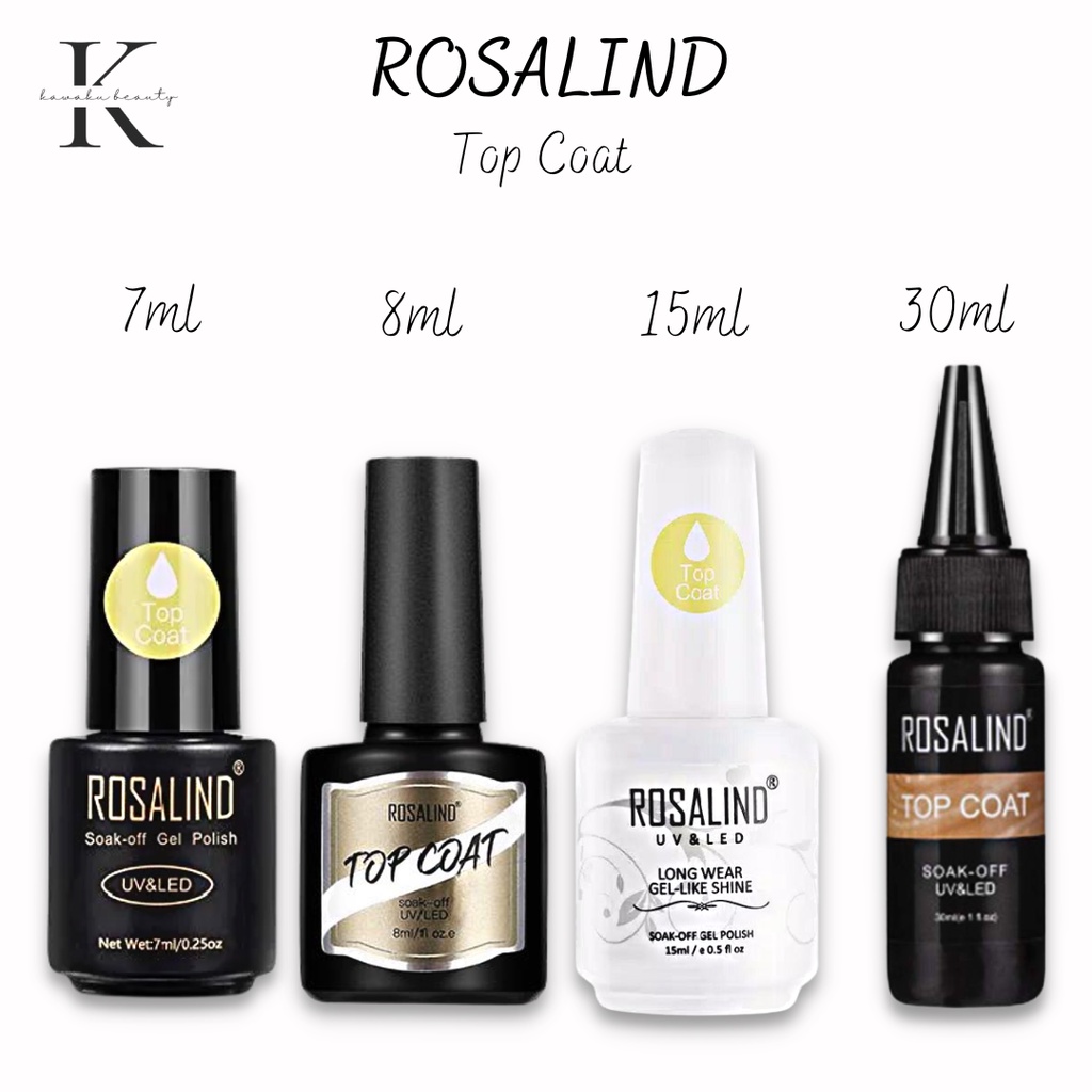 Jual Rosalind Top Coat Gel UV Nail Gel | Shopee Indonesia