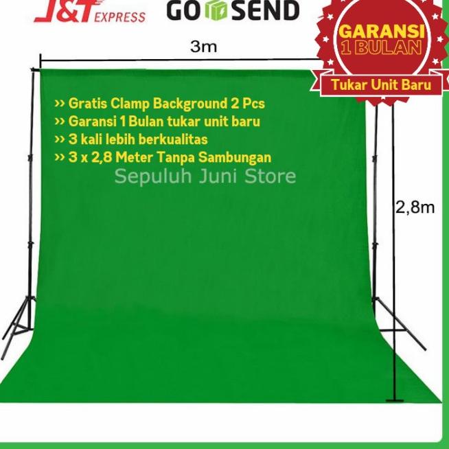 Jual Background Foto Hijau Polos 3x2,7 Meter (Green Screen) | Shopee ...