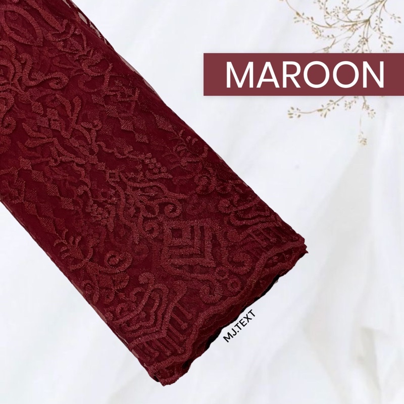 Jual KAIN KEBAYA TILE MOTIF SAPTO BROKAT TULLE SUMBA EMBROIDERY ETNIK 1 ...