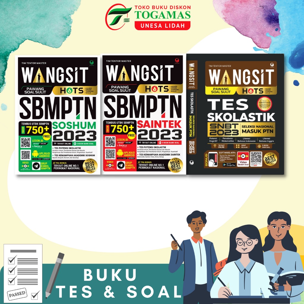 Jual Ready Stock Wangsit Pawang Soal Sulit Hots Sbmptn Soshum