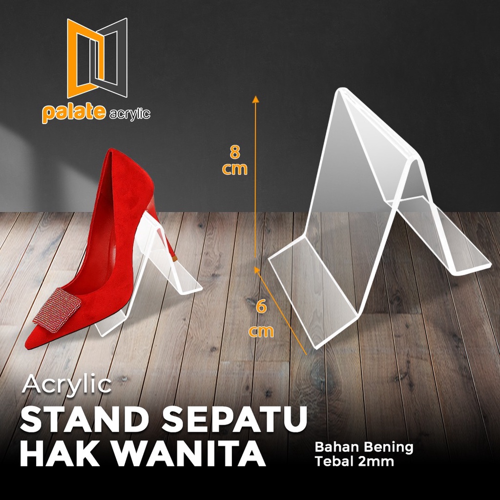 Jual AKRILIK STAND SEPATU / ACRYLIC DISPLAY STAND SEPATU HAK WANITA ...