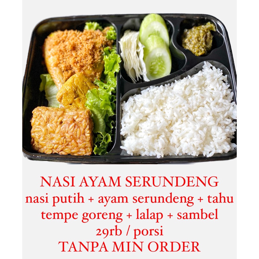 Jual Paket Lengkap Nasi Ayam Goreng Serundeng | Shopee Indonesia