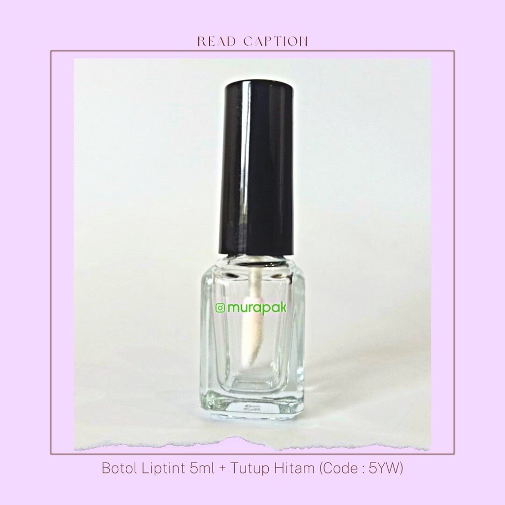 Jual Botol Kaca 5ml 5YW Kutek / Cat kuku / Lip LiptintBening Tebal Cap ...