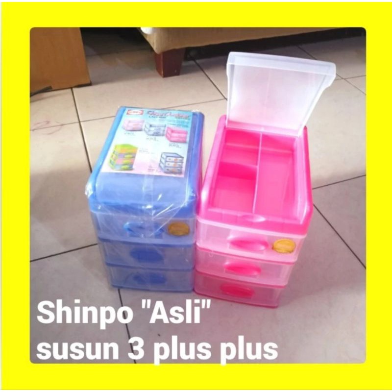Jual rak container laci, Shinpo, susun 3, plua | Shopee Indonesia