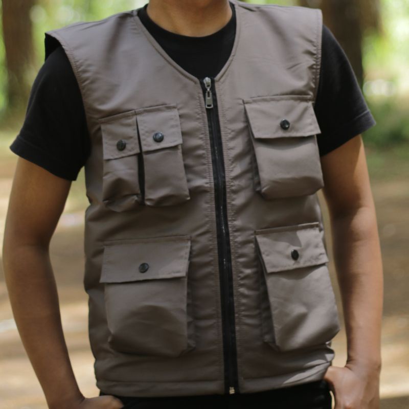 Jual Rompi Pria parasut /Rompi Outdoor /Rompi Lapangan | Shopee Indonesia