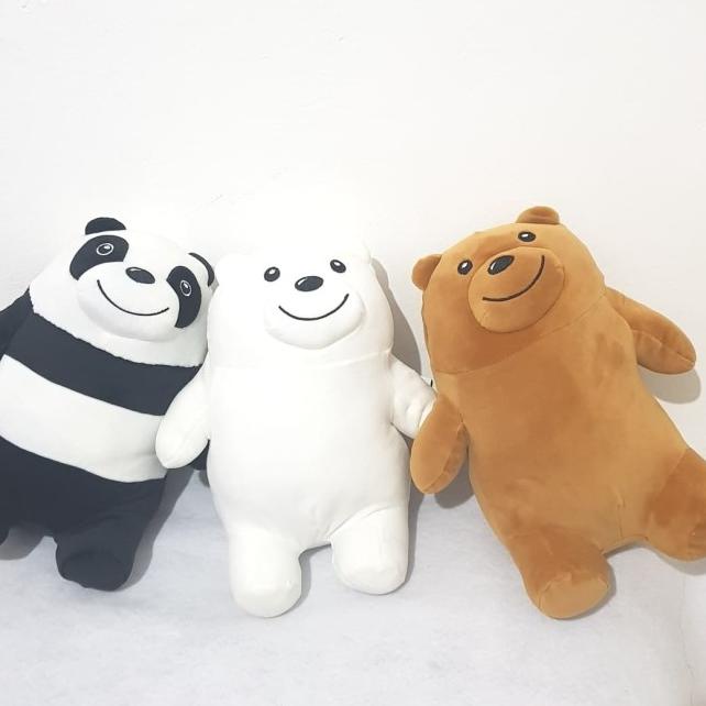 Jual boneka we bare bears wbb pan pan grizzly ice bear IMPORT 30CM ...