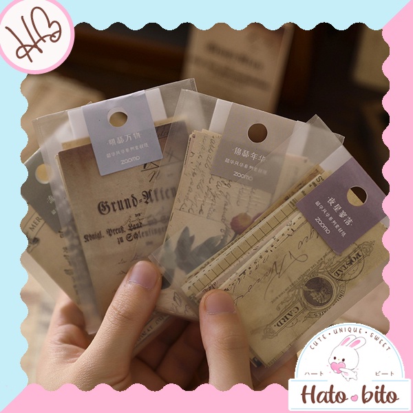 Jual 1 set isi 30 lembar retro vintage deco art paper kertas hias ...