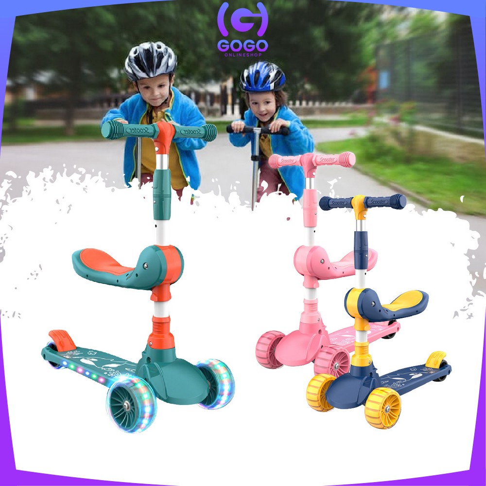 Jual GOGO-M290 Mainan Anak Skuter Otoped Sepeda Duduk 3 Roda 2in1 Ada ...