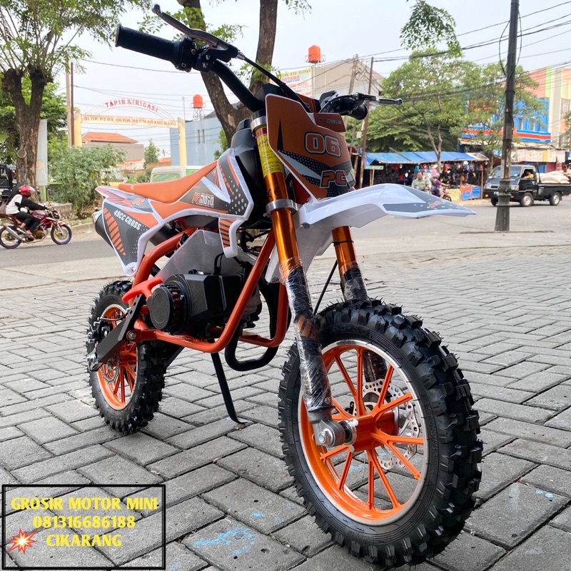 Jual MOTOR MINI TRAIL MT4 DOUBLE STARTER MESIN 2TAK / ELEKTRIK STARTER ...