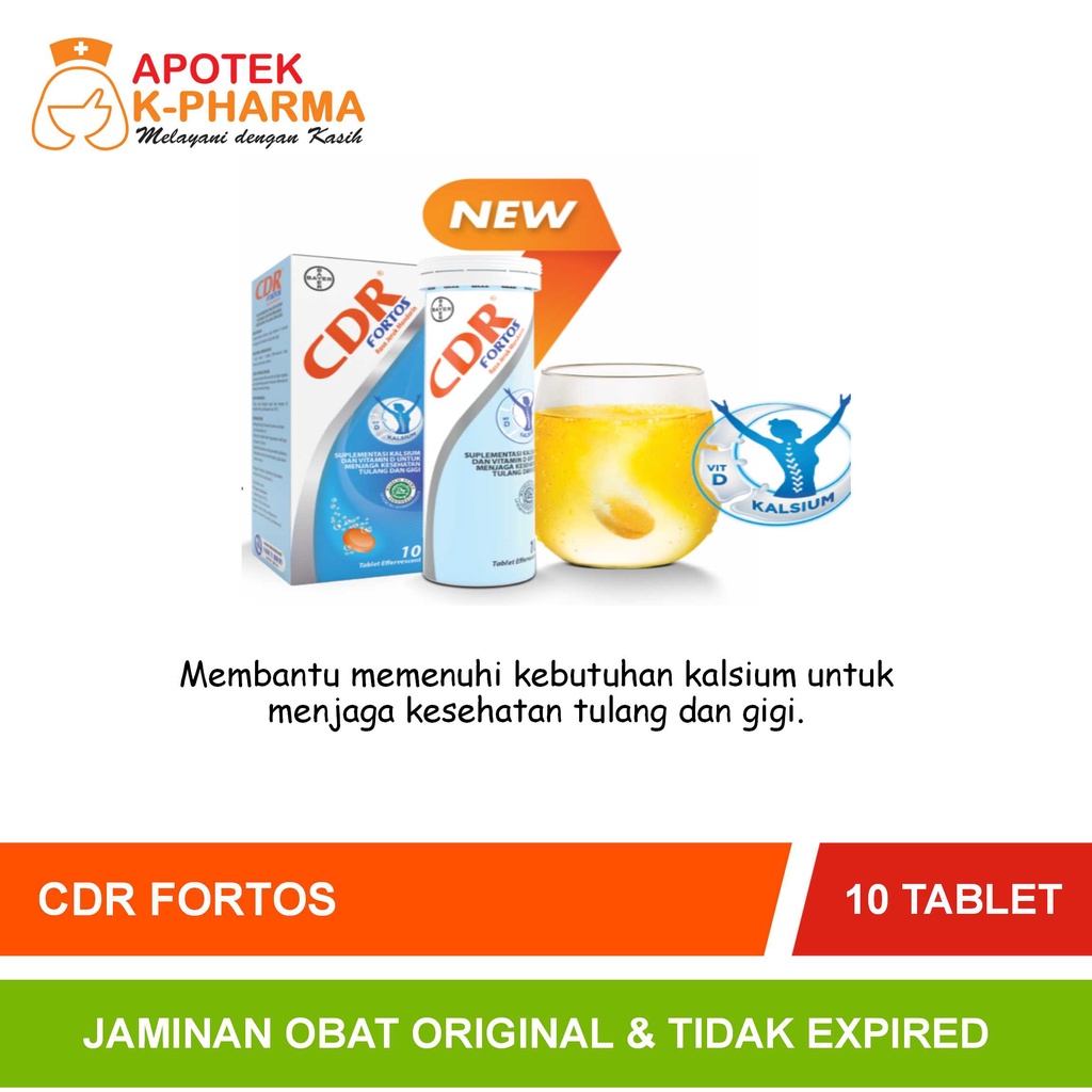 Jual CDR Fortos Effervescent Isi 10 Tablet Obat Original KEMASAN BARU ...