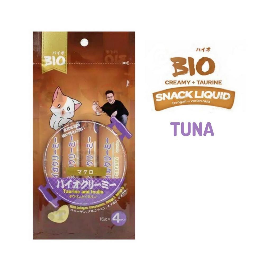 Jual BIO CREAMY CAT TREAT SNACK CEMILAN KUCING BASAH RASA TUNA meo ...