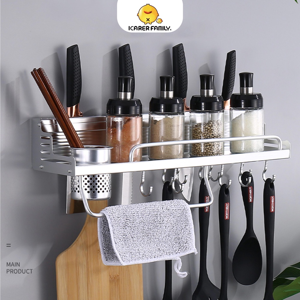 Jual Rak Bumbu Dapur Dinding Kitchen Rack Tempat Pisau Rak Gantung Rak ...