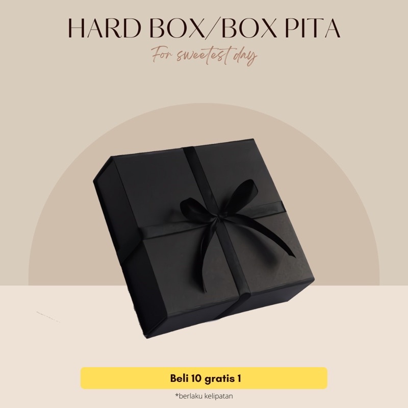 Jual Hard Box/Gift Box/Kotak Kado Pita/ Custom Hard Box/Custom Box Logo BISA REQUEST TULISAN ...