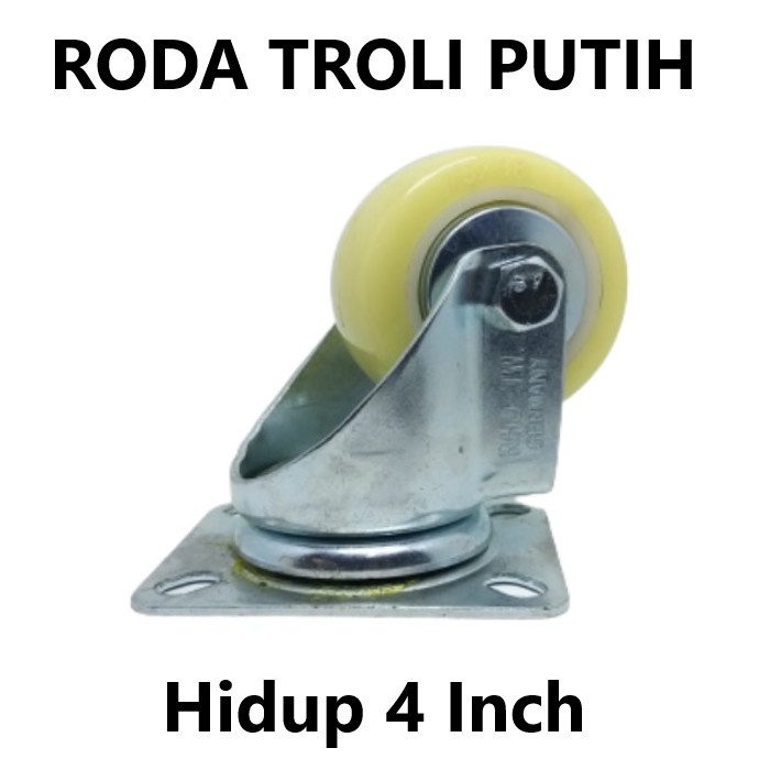 Jual RODA PU PUTIH 4" HIDUP / RODA TROLEY TROLI CASTER SERBA GUNA 4 ...