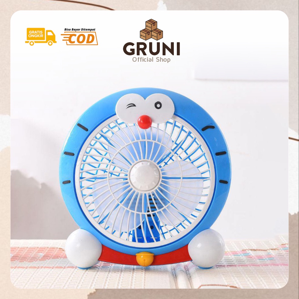 Jual GRUNI EW0007 Kipas Angin Karakter Doraemon 10 Inch Welhome ...